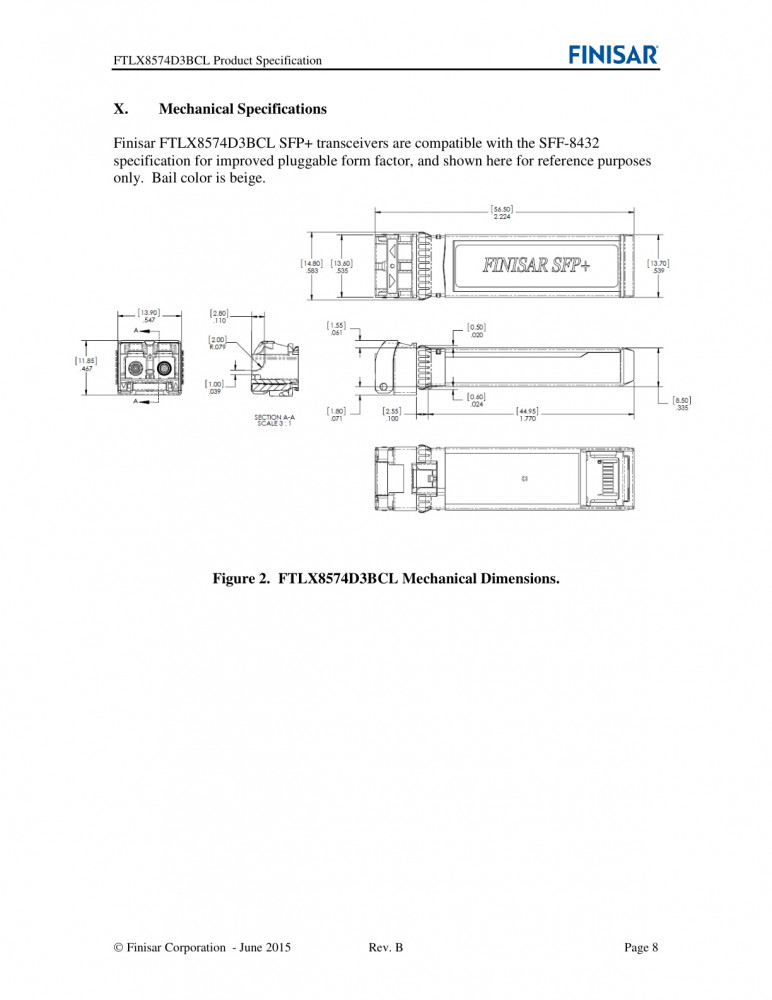 FTLX8574D3BCL datasheet page 8