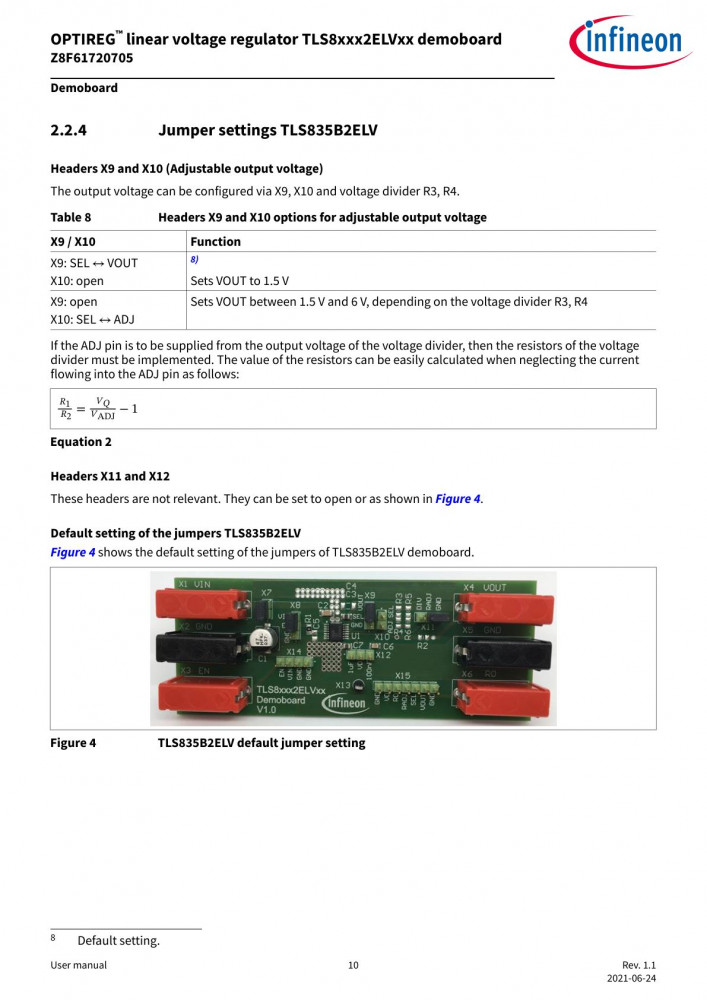 TLS8xxx2ELVxx demoboard document page 10