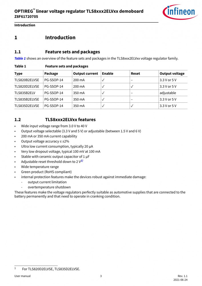 TLS8xxx2ELVxx demoboard document page 3