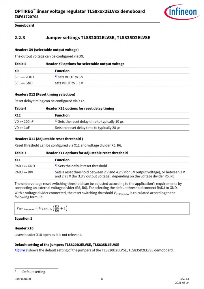 TLS8xxx2ELVxx demoboard document page 8