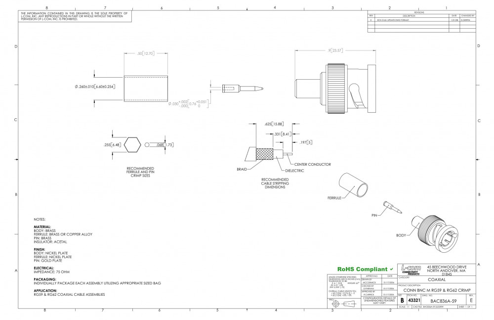 L-com BAC836A-59 product drawing