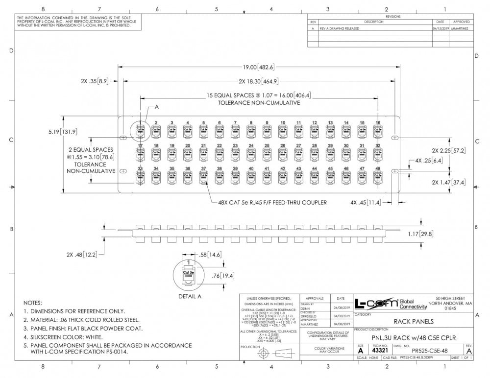 PR525-C5E-48 technical document preview