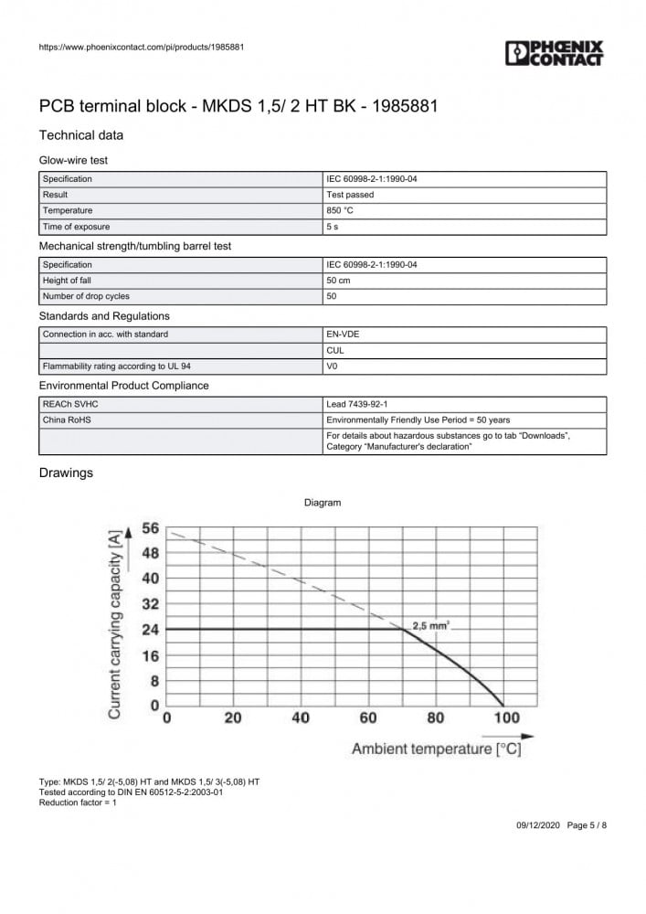 Phoenix Contact 1985881 technical document page 5