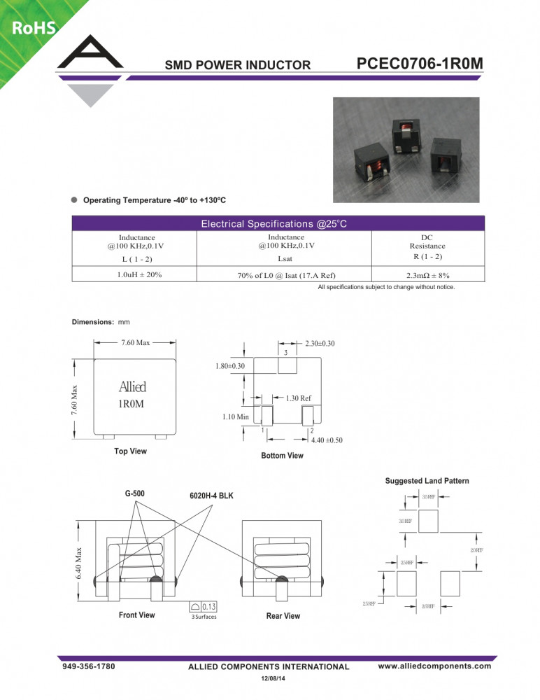 PCEC0706 technical documentation, page 1