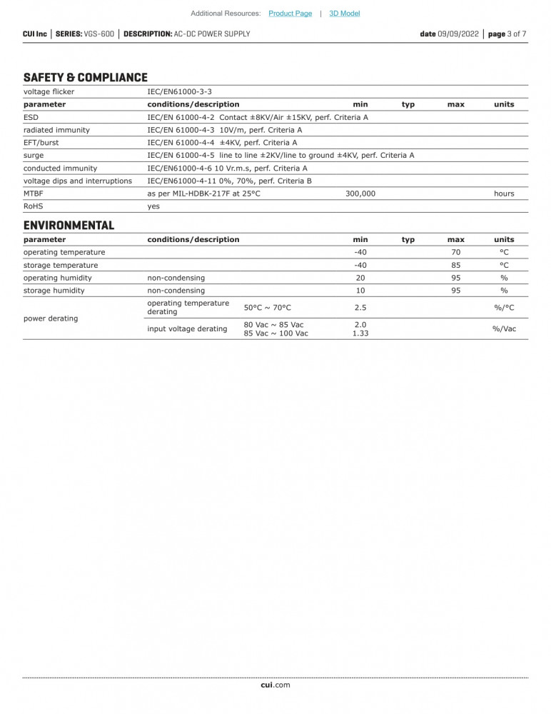 VGS-600-12 datasheet page 3
