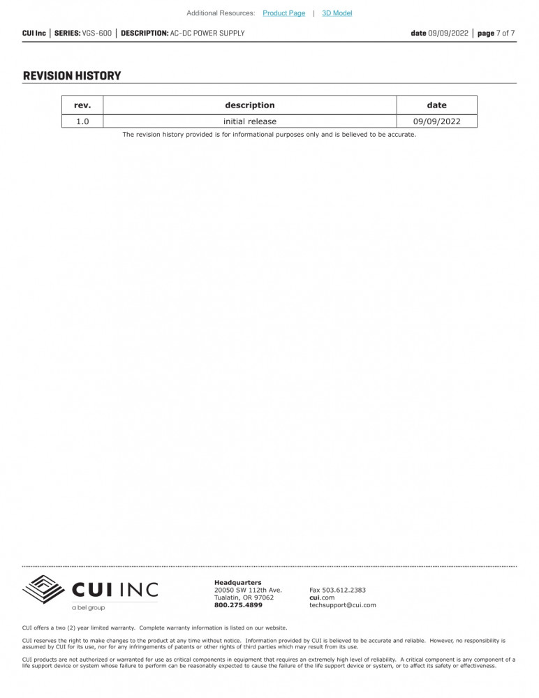 VGS-600-12 datasheet page 7