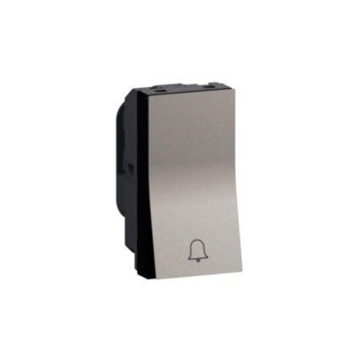 Arteor Advance - 1 module 1 way 10A slim bell push matt white - 250V AC electromechanical push button - IP20 - Screw terminals