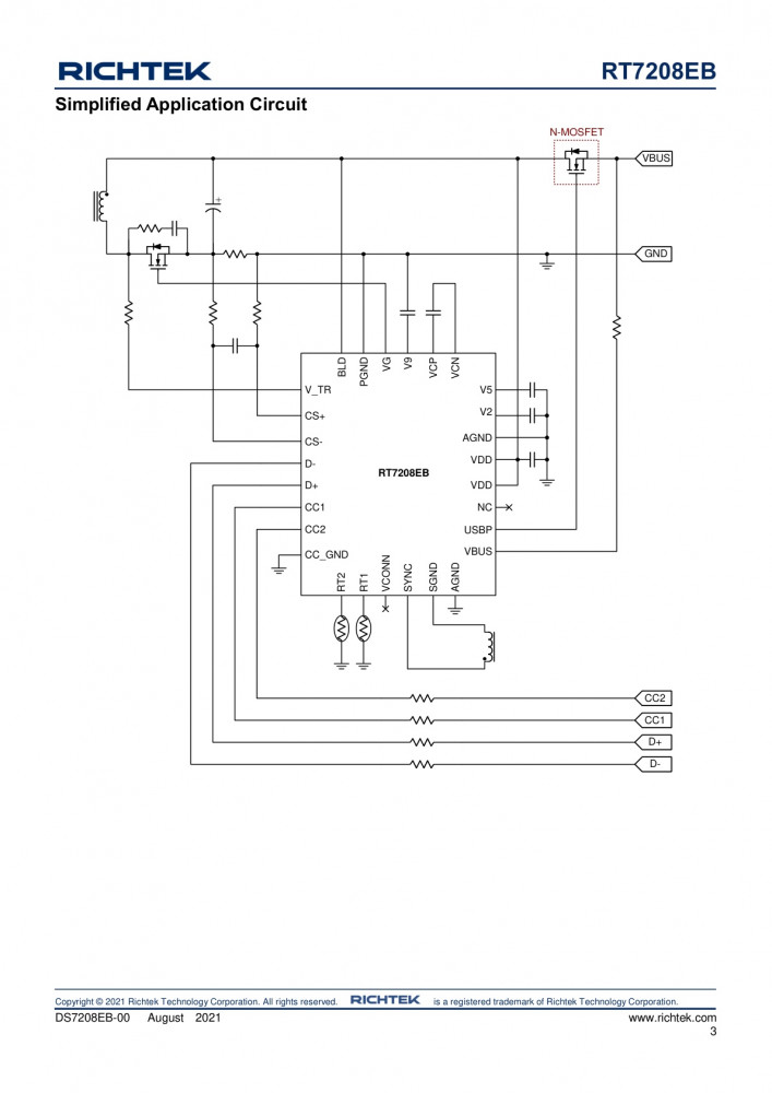 RT7208EB datasheet page 3