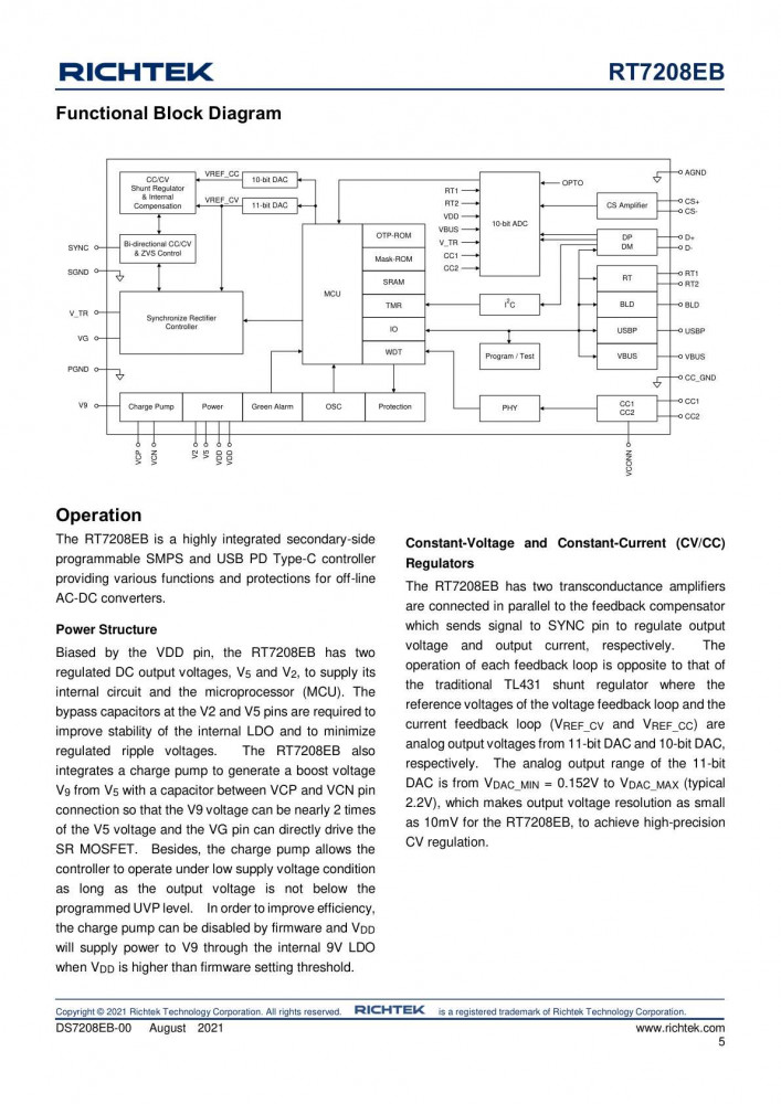 RT7208EB datasheet page 5