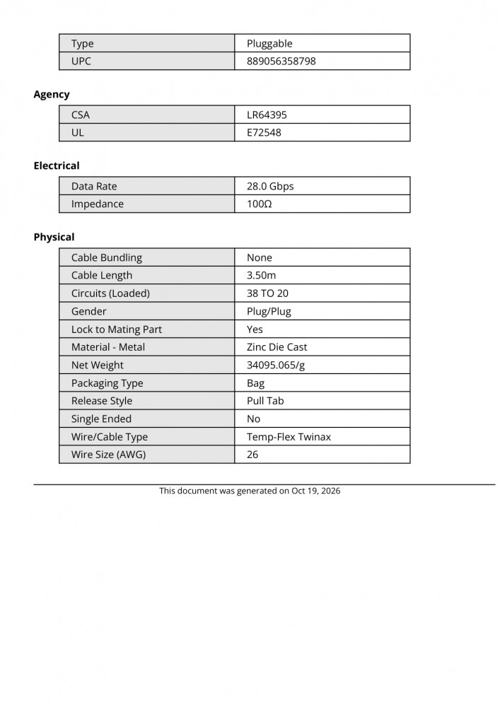 Molex product specification document page 3