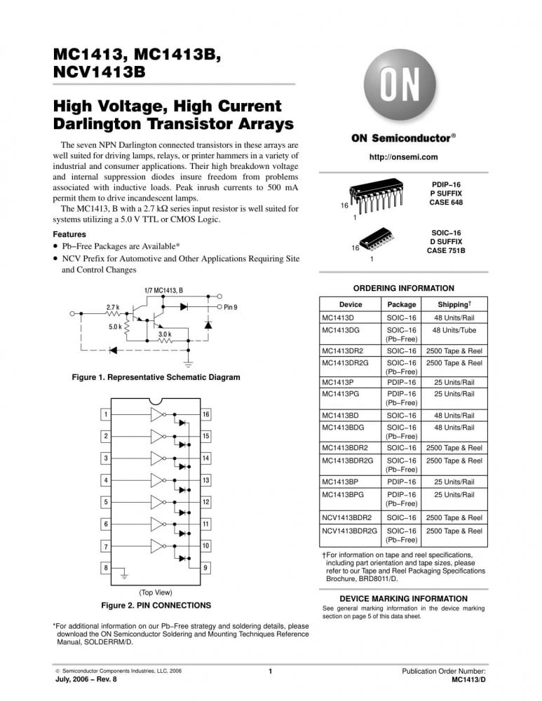 NCV1413BDR2G datasheet page 1