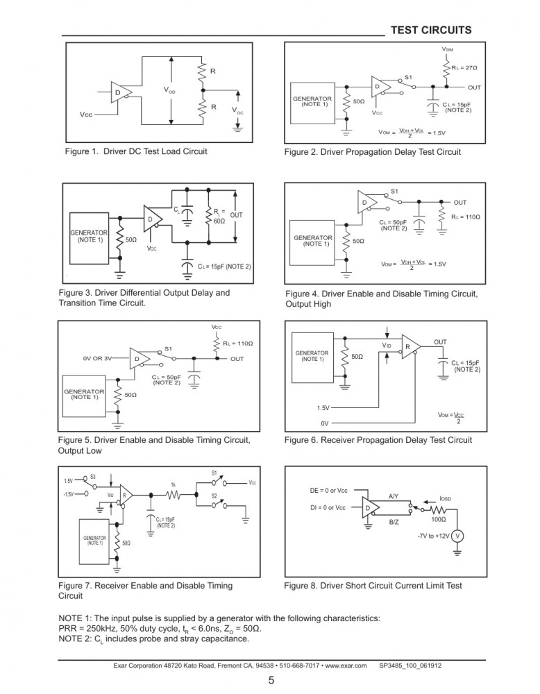 SP3485 datasheet page 5