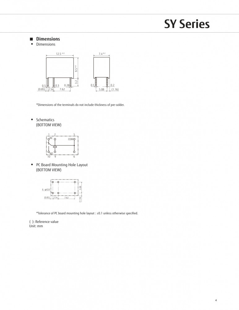 FUJITSU SY Series datasheet page 4
