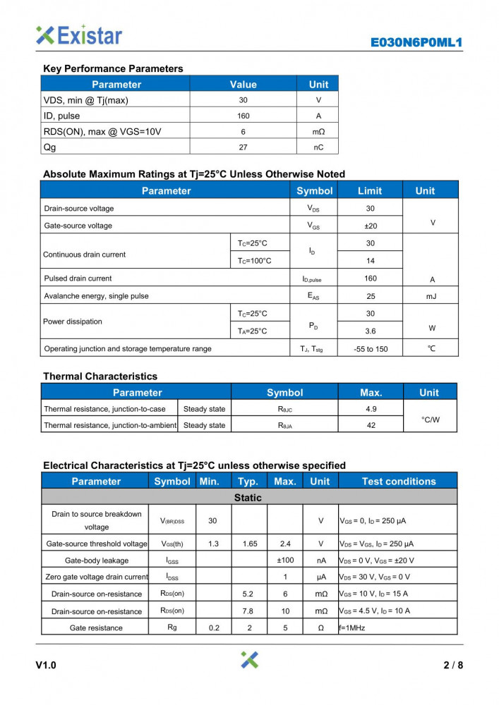 E030N6P0ML1 datasheet page 2