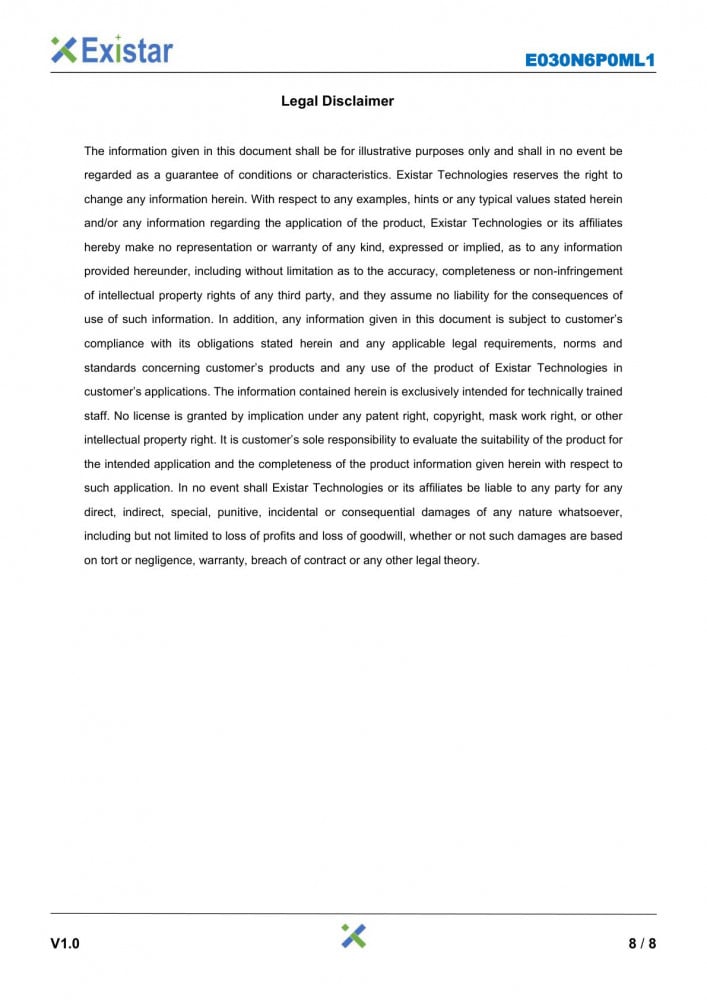 E030N6P0ML1 datasheet page 8