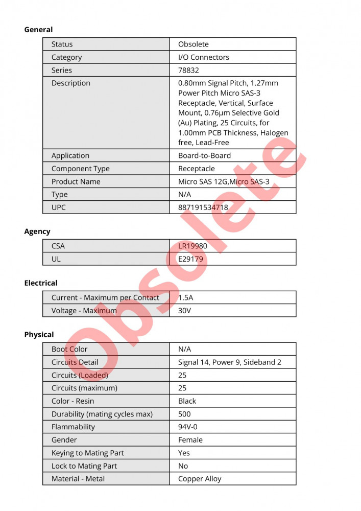 MOLEX 788320006 technical document, page 2