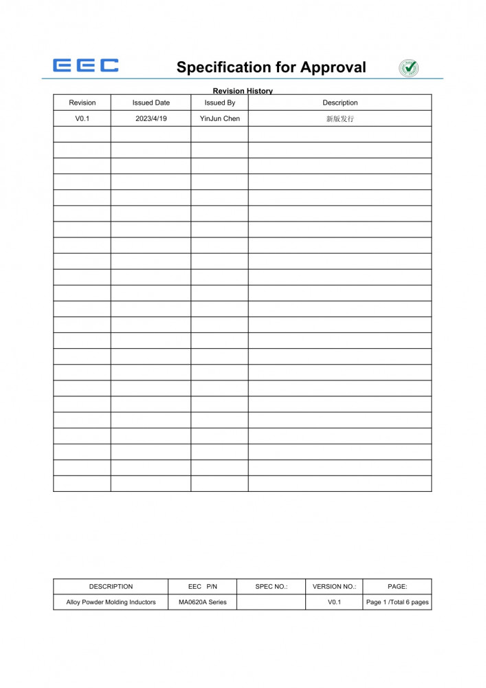 MA0620A-R47M specification page 2