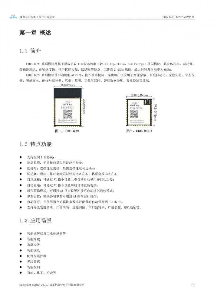 E105-BS21 series datasheet page 5