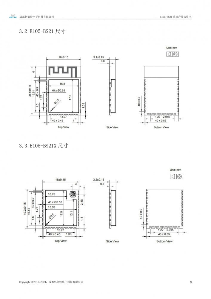 E105-BS21 series datasheet page 9