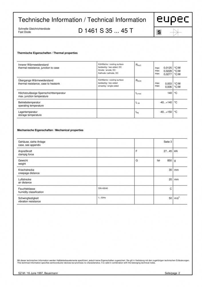 D1461S45T technical document page 2
