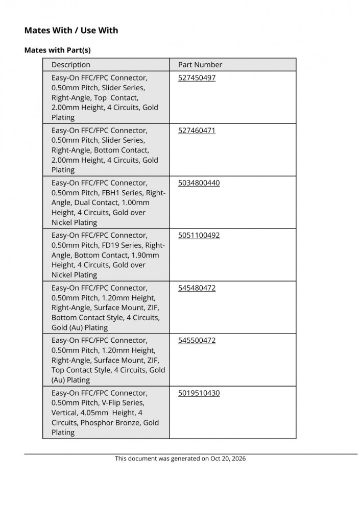 Molex 151200031 technical document image, page 3