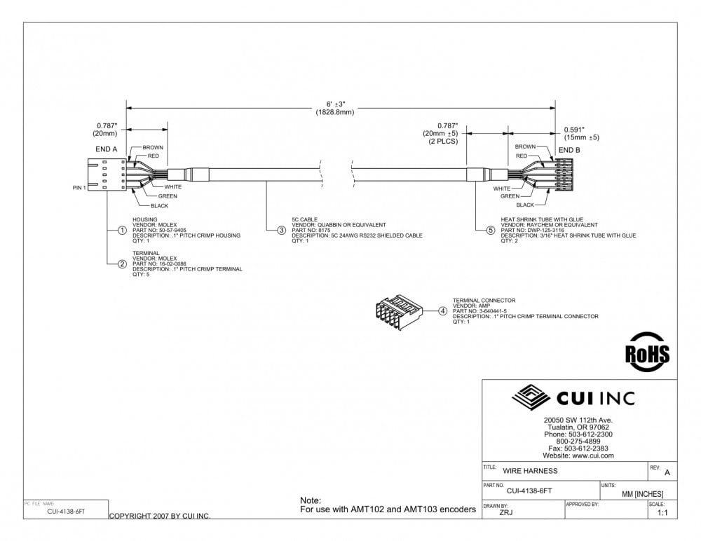 CUI-4138-6FT technical document preview