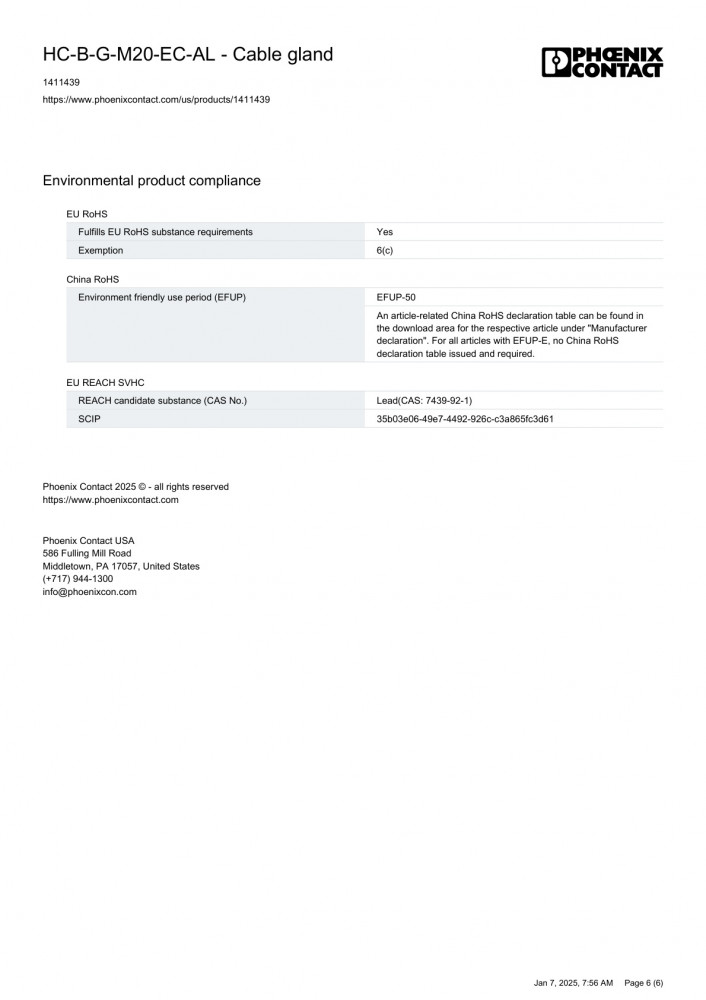 Phoenix Contact 1411439 technical document page 6