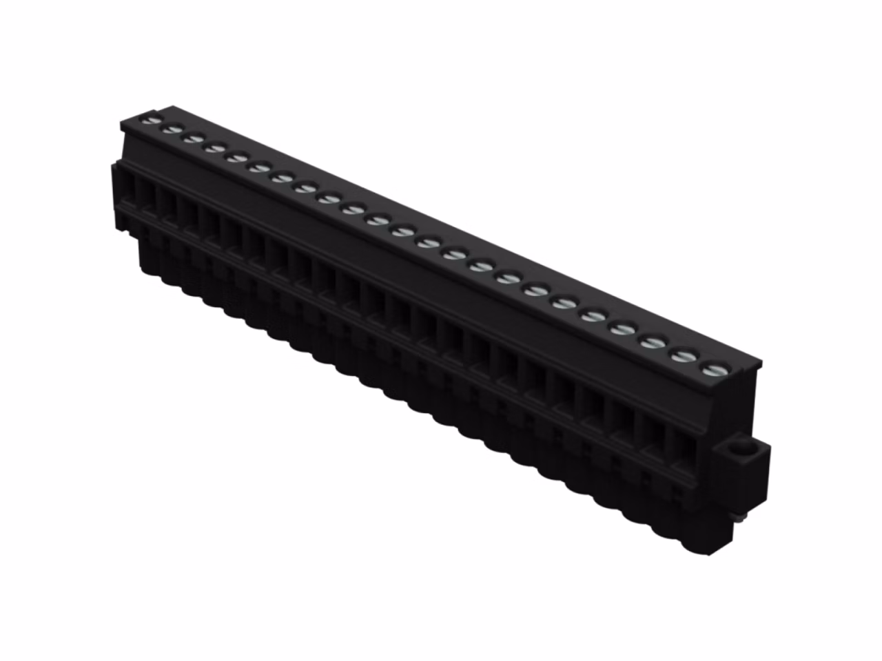 5.00mm Pitch Eurostyle Vertical Plug, with Retention Screws and Standard Imprinting, Rear Wire Entry, Black, 23 Circuits for sale
