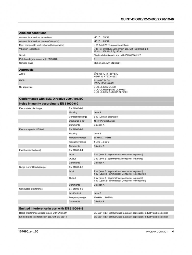 Phoenix Contact 2320157 technical document page 4