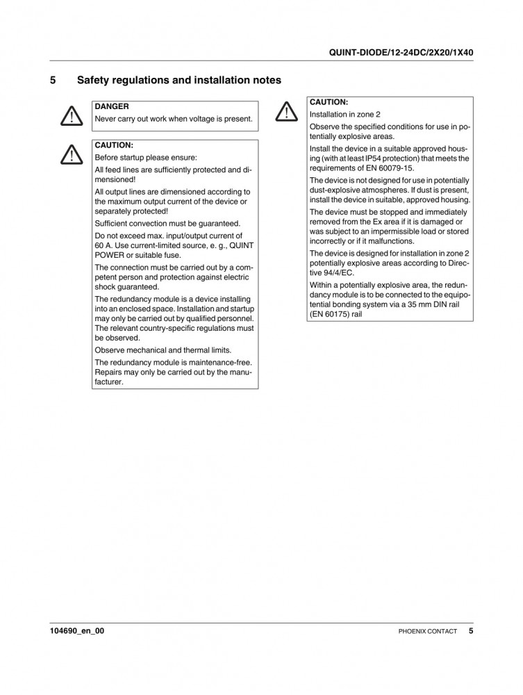 Phoenix Contact 2320157 technical document page 5