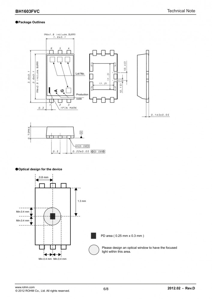 BH1603FVC datasheet page 6