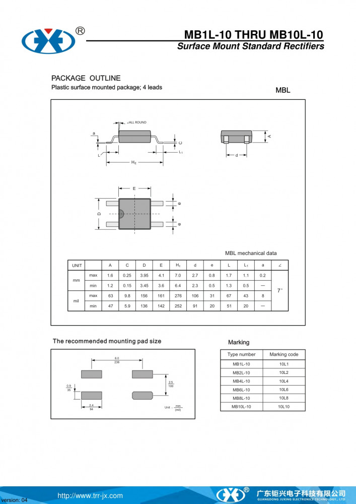 JUXING MB10L-10 datasheet page 3
