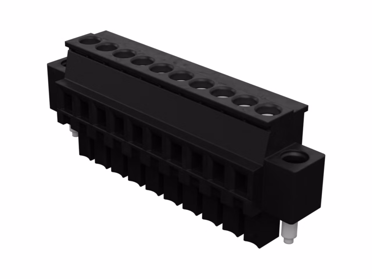 3.81mm Pitch Eurostyle Vertical Plug, with Retention Screws and Reverse Imprinting, Rear Wire Entry, Black, 10 Circuits for sale