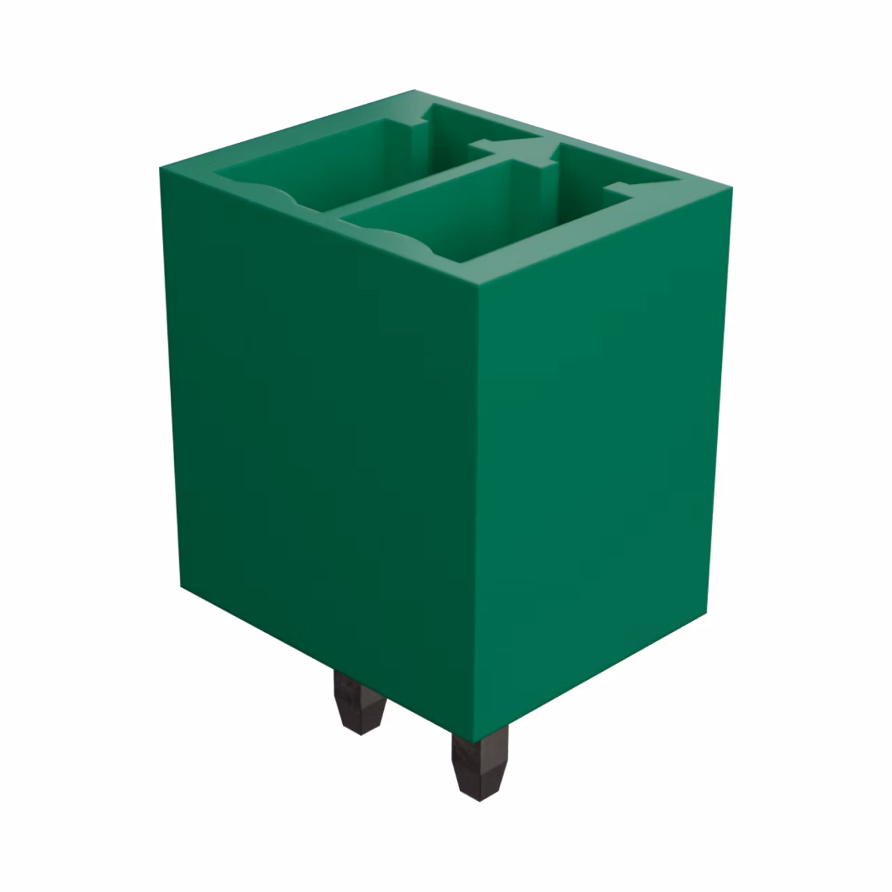 3.50mm Pitch Eurostyle Vertical PCB Header, Green Housing, 2 Circuits for sale