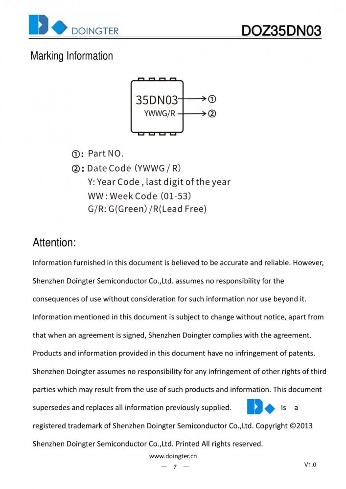 DOZ35DN03 datasheet page 7