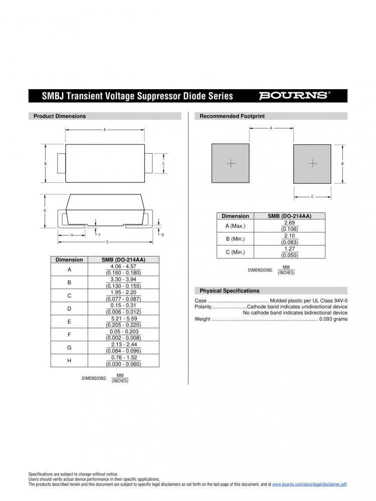 Bourns SMBJ datasheet page 3