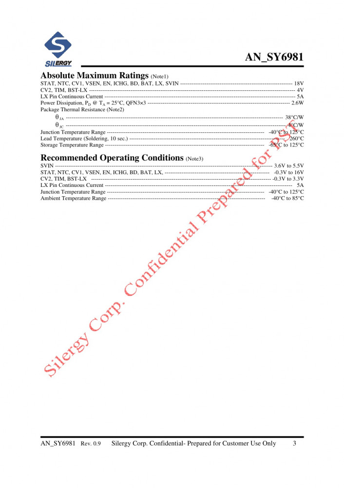 SY6981QDC datasheet page 3