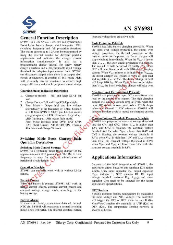 SY6981QDC datasheet page 9