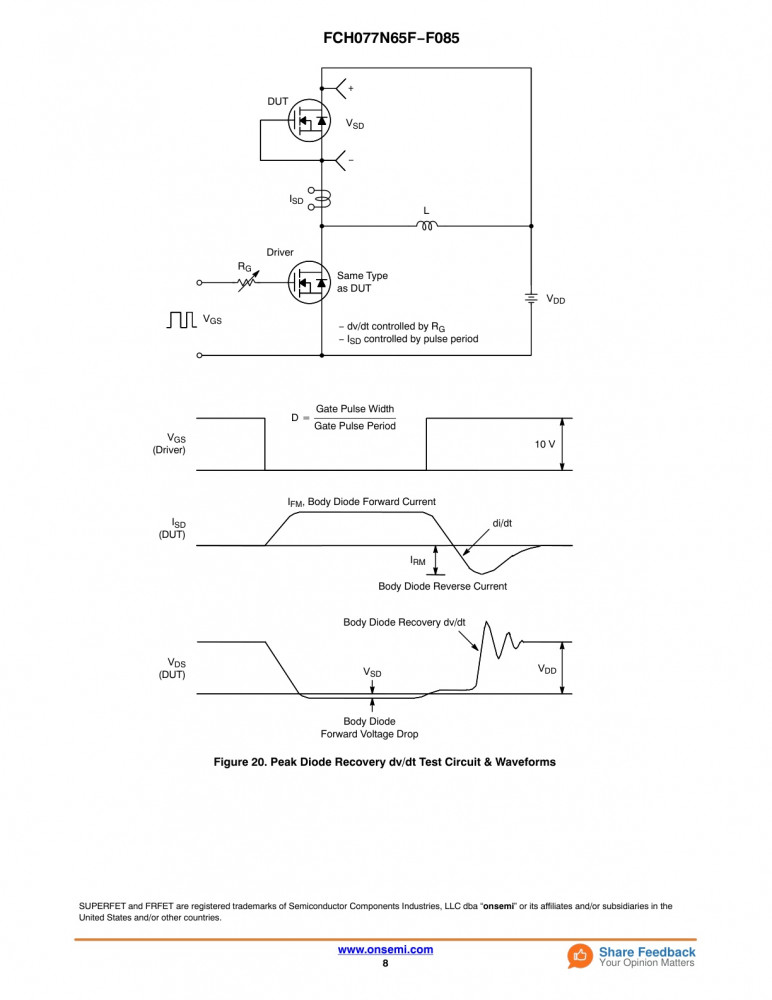 FCH077N65F-F085 datasheet page 8