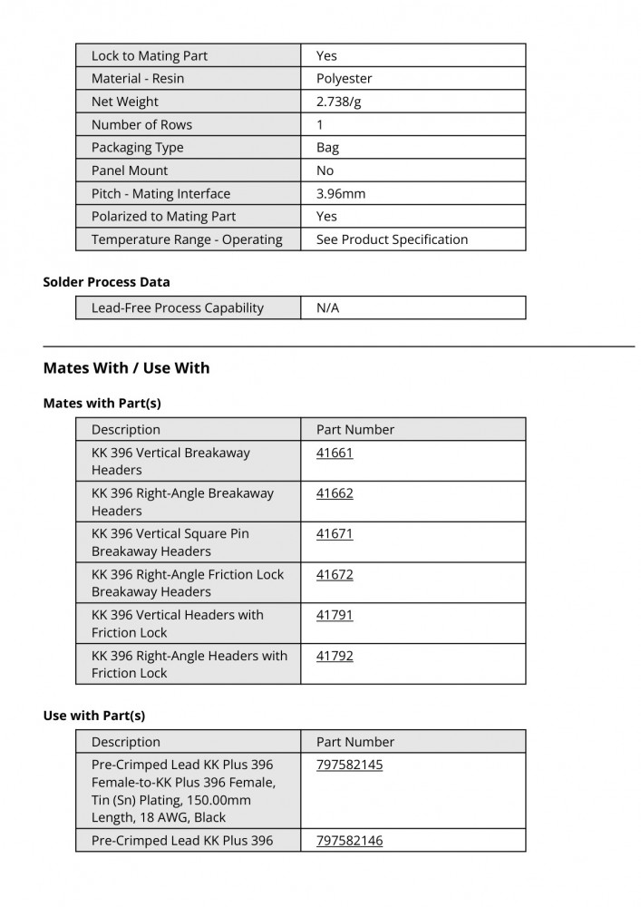 KK 396 product specification page 3