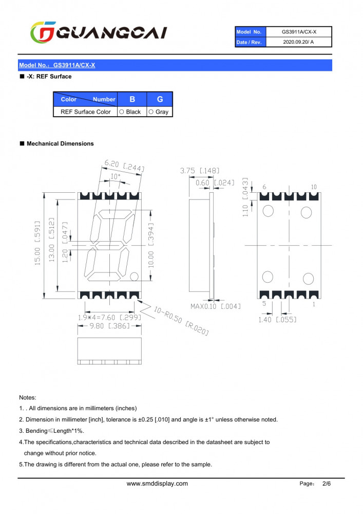 GS3911AG-G datasheet page 2