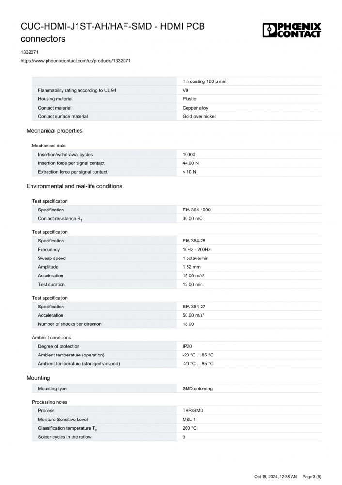 Phoenix Contact 1332071 technical document page 3