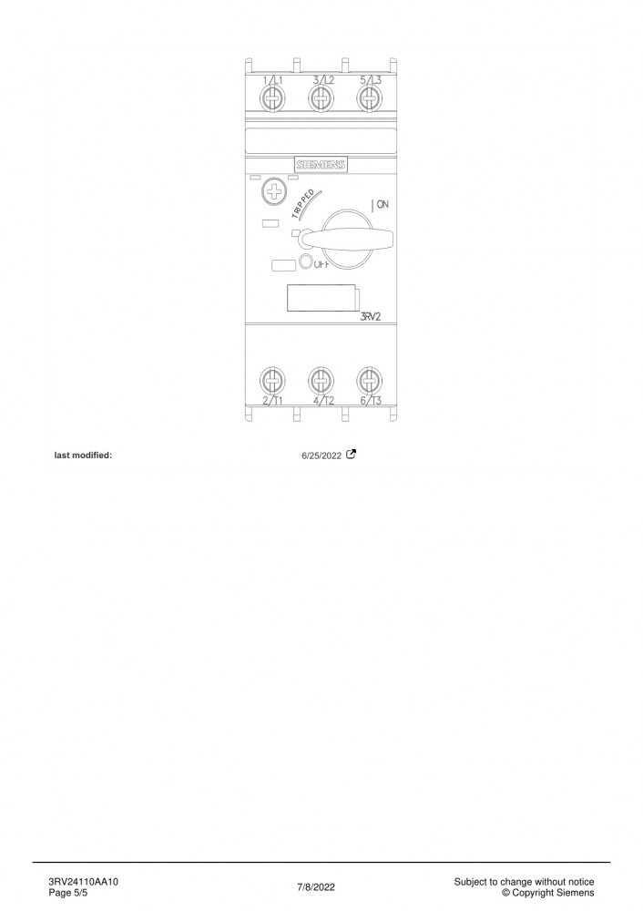 3RV24110AA10 datasheet page 5