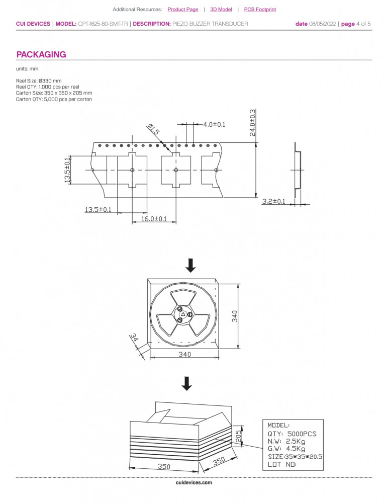 CPT-1625-80-SMT-TR datasheet page 4