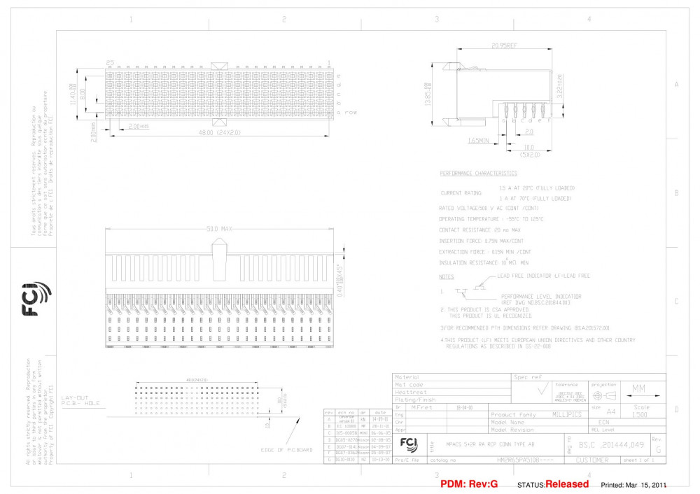 Amphenol HM2R65PA5108N9LF technical drawing