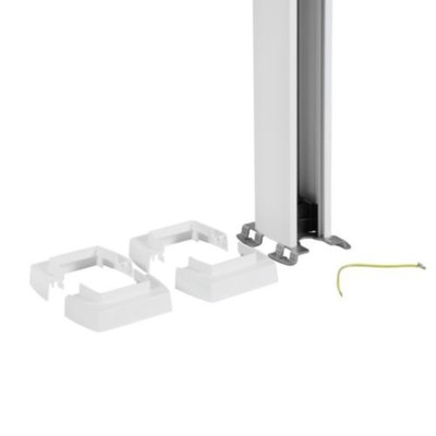1 compartment, 2 sides snap-on column. Aluminium body, PVC cover. 3,90m to 5,10m. White finish for sale