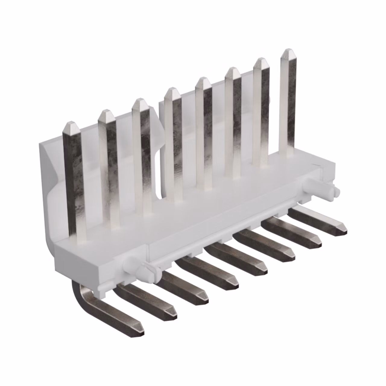KK 396 Solid Right-Angle Header, Friction Lock, with Snap-in Plastic Peg  PCB Lock, 8 Circuits, Tin (Sn) Plating for sale