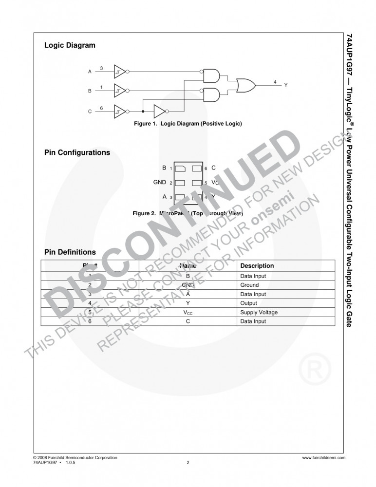 74AUP1G97 datasheet page 2