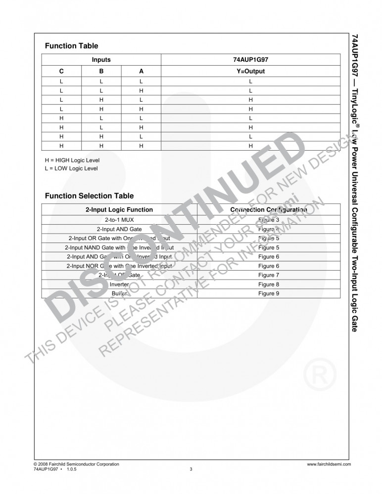 74AUP1G97 datasheet page 3