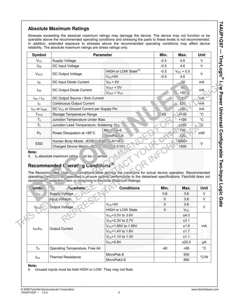 74AUP1G97 datasheet page 5